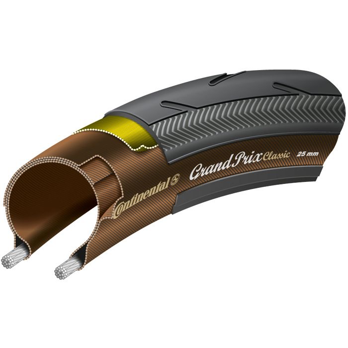 Continental Grand Prix Classic 700 X 25c Black - Black Chili - Folding ...