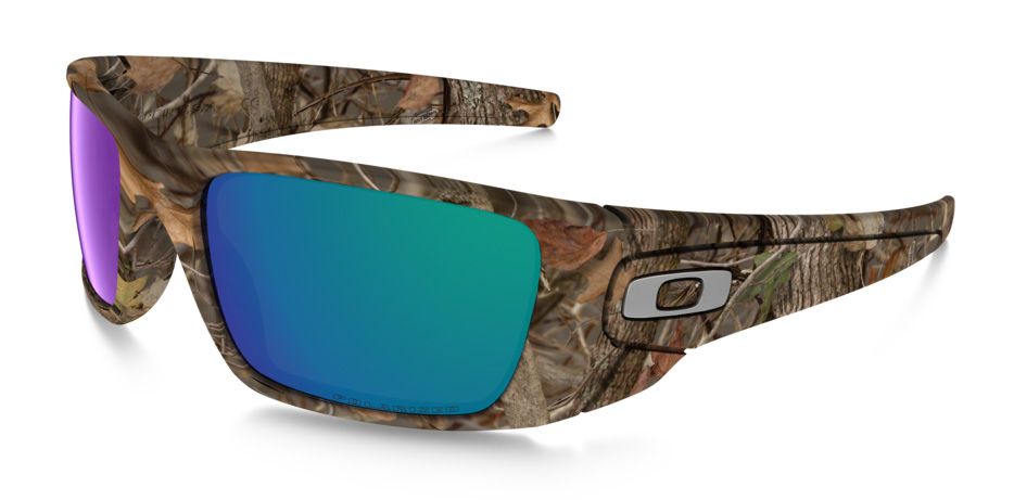 Oakley Polarized Fuel Cell Angling Specific Sunglasses Woodland Camo Shallow Blue Polarized